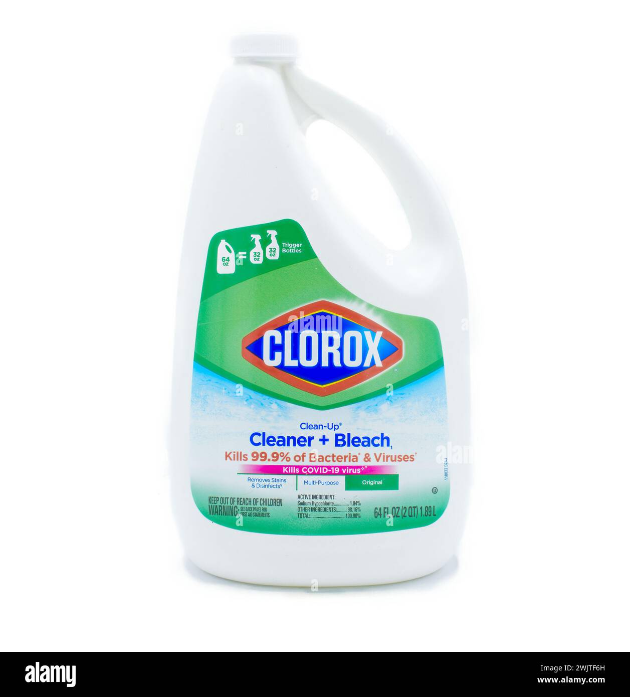 Ocala, Florida - January 14, 2024 Clorox cleaner plus bleach white ...