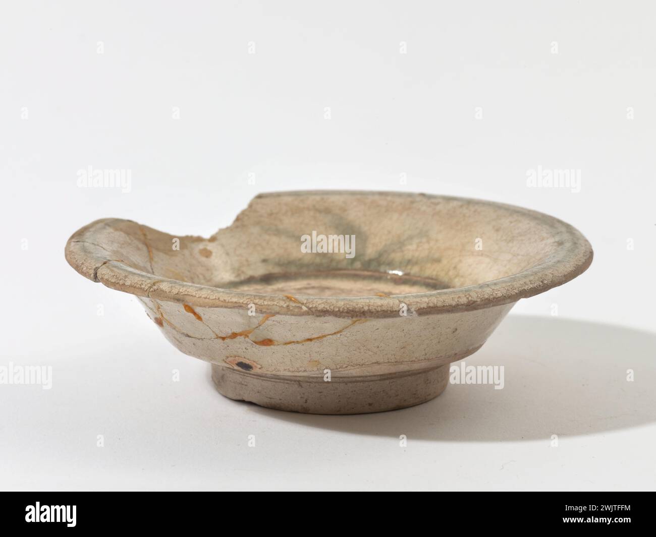 Cup. Porcelain sandstone with blue decoration under cover. Provenance ...