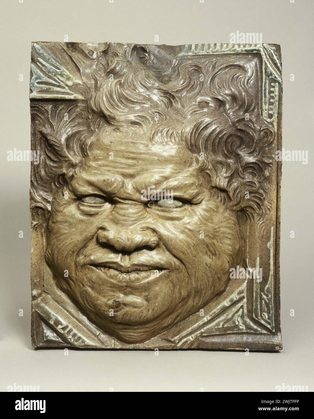 Jean Carriès (1855-1894). "Floor, wall covering: grotesque mask ...