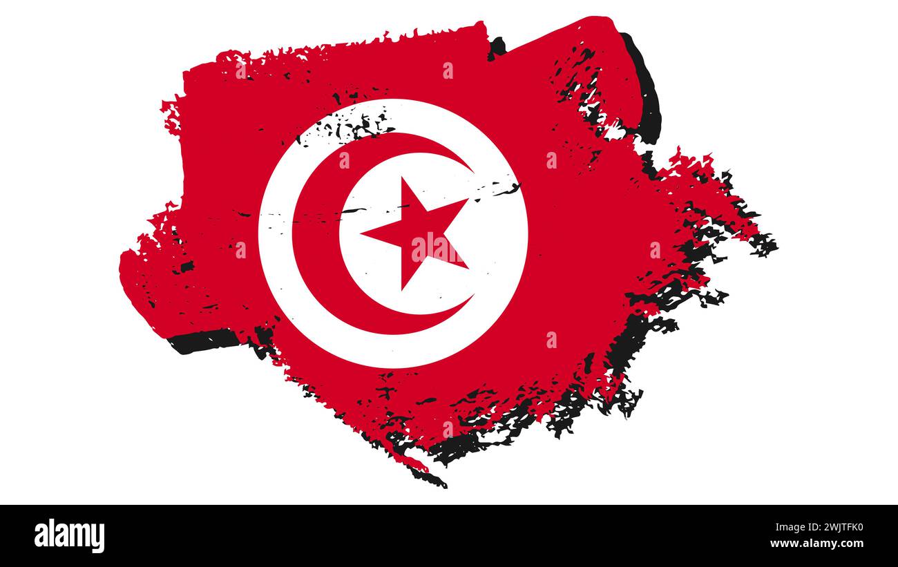Art Illustration design nation flag sign symbol country of Tunisia ...