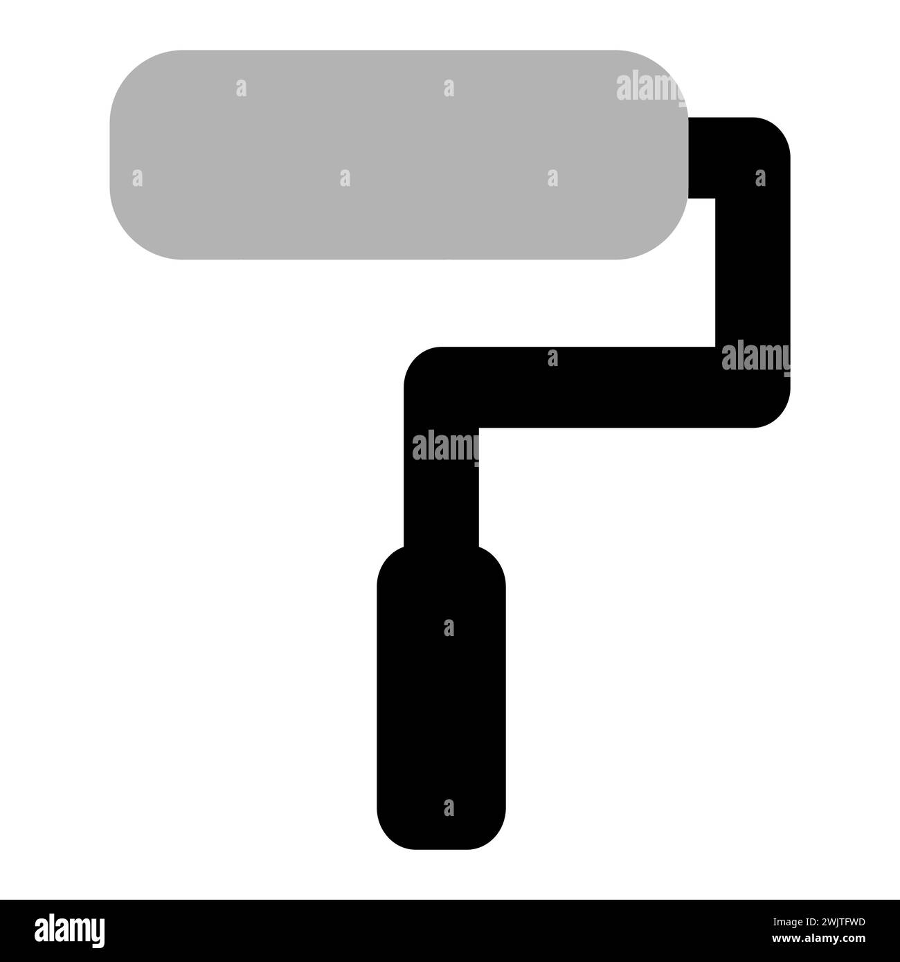 Paint roller icon vector illustration isolated on white. Paint roller ...