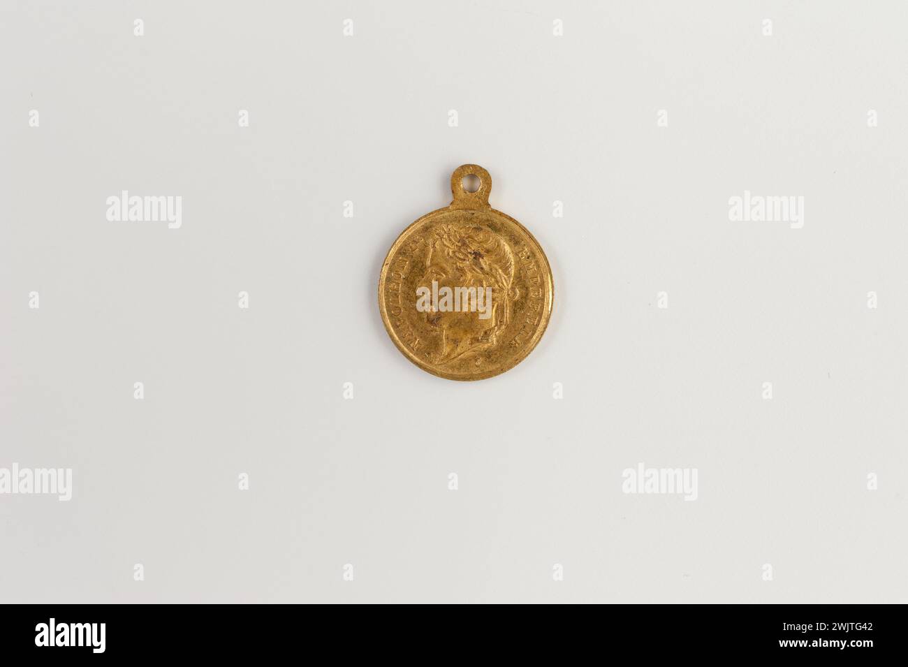 Carnavalet museum, medal collection Laureate head of Napoleon I on the ...