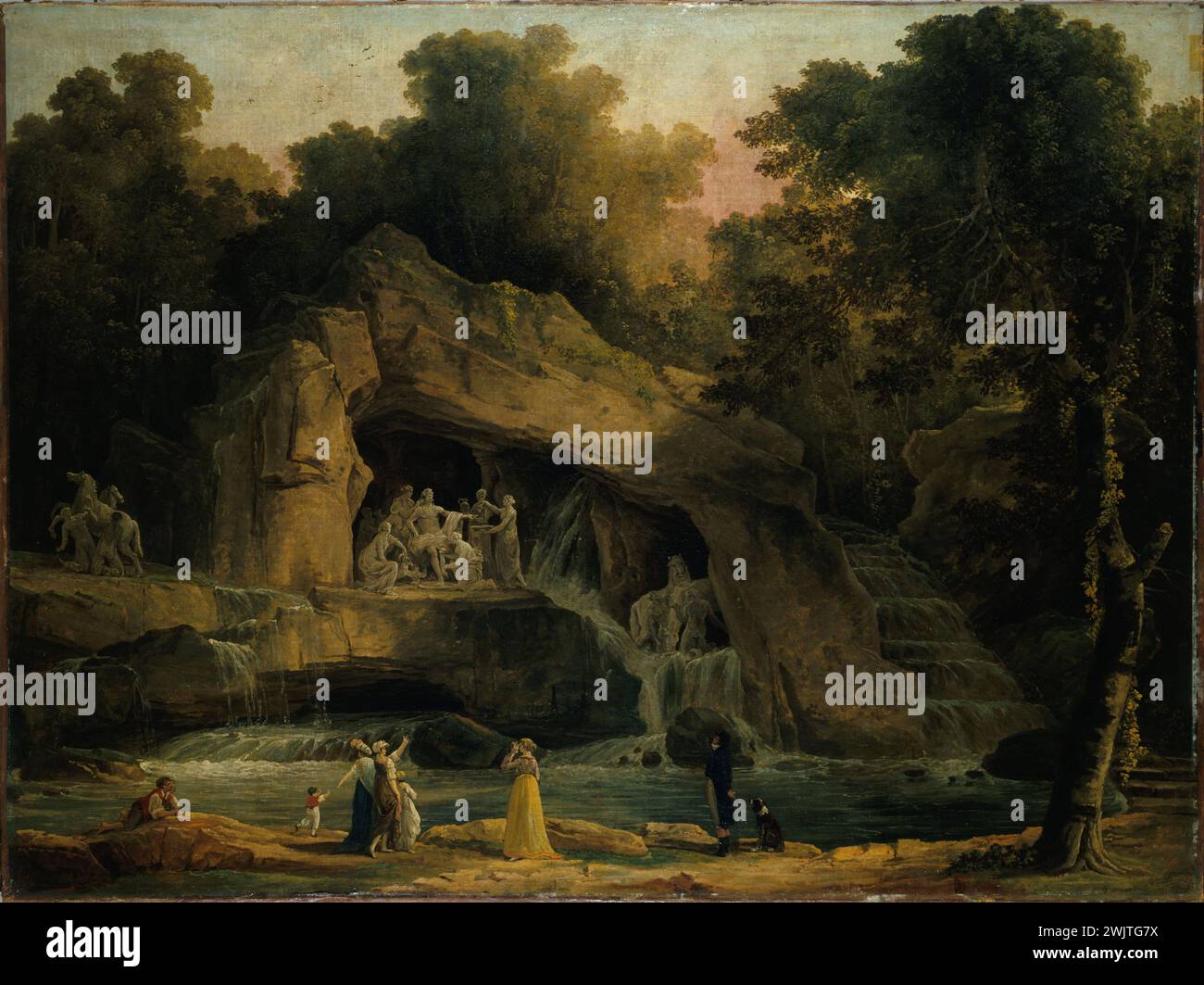 Hubert Robert (1733-1808). "The Bains d'Apollo in Versailles", 1803 ...