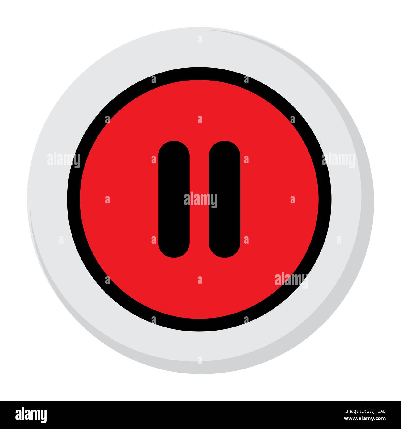Pause Button Media Menu Pause Icon Vector In Trendy Flat Style