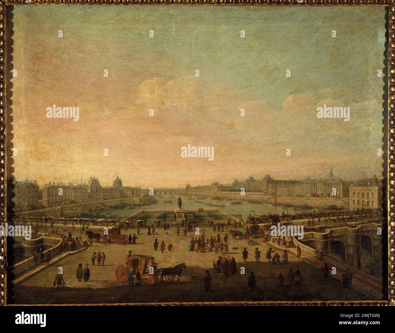 Anonymous. Le Pont-Neuf, seen from the entrance to Place Dauphine ...