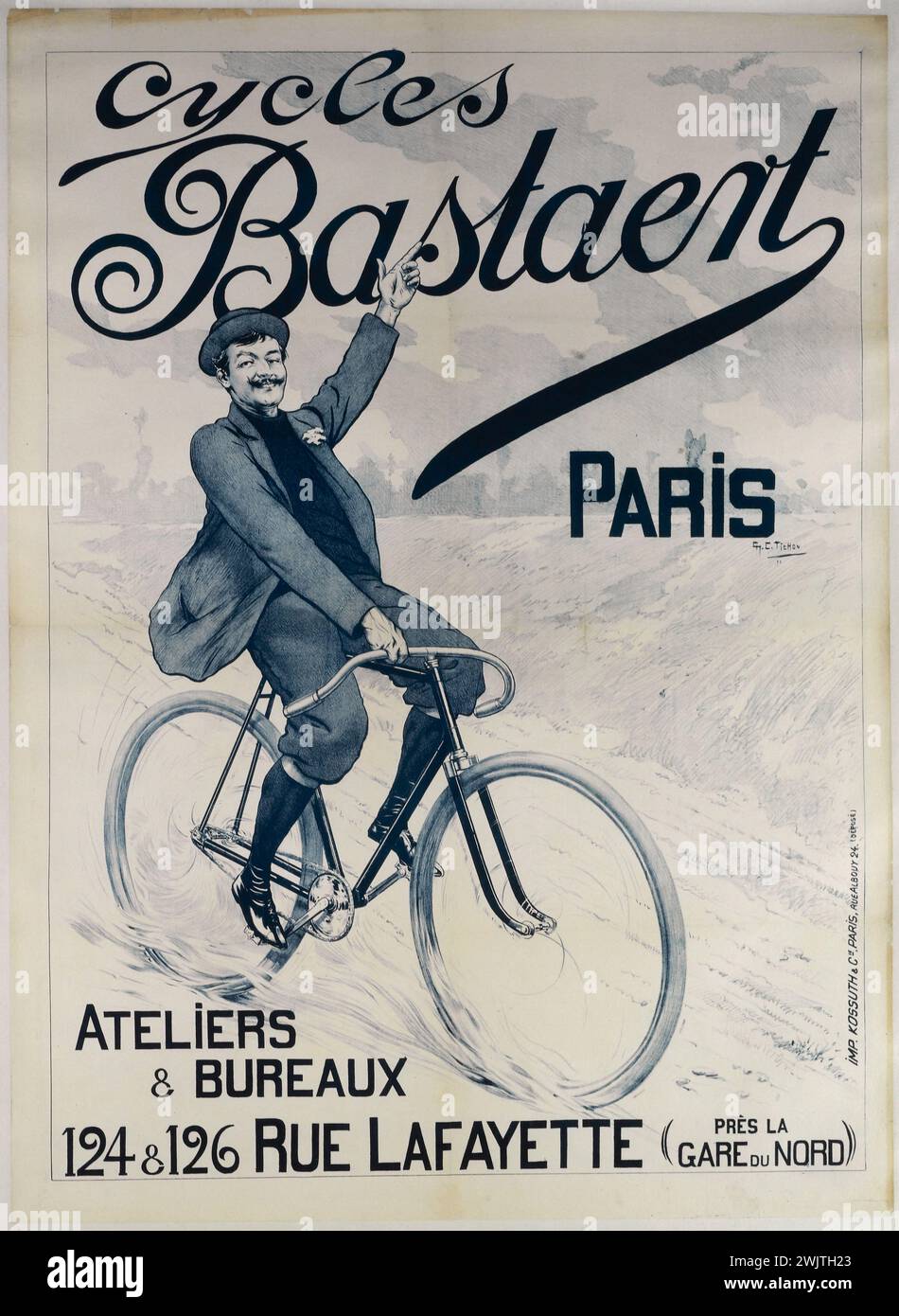 Charles Tichon; Kossuth & Cie printing. "Bastaent cycles, Paris ...