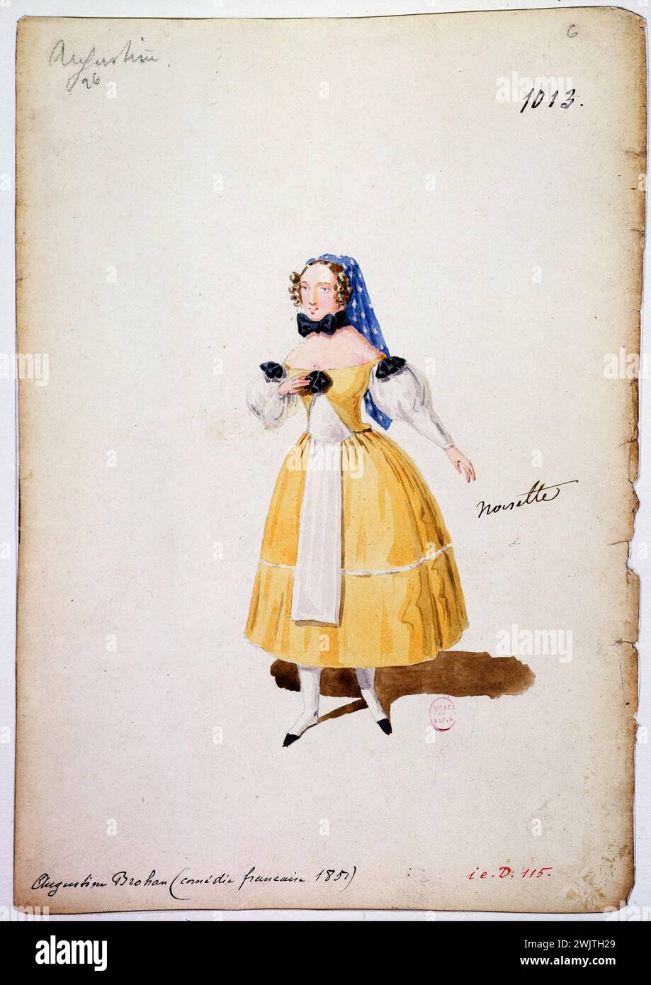BODIN. "Augustine Brohan costume in the role of hazelnut (comedy French ...