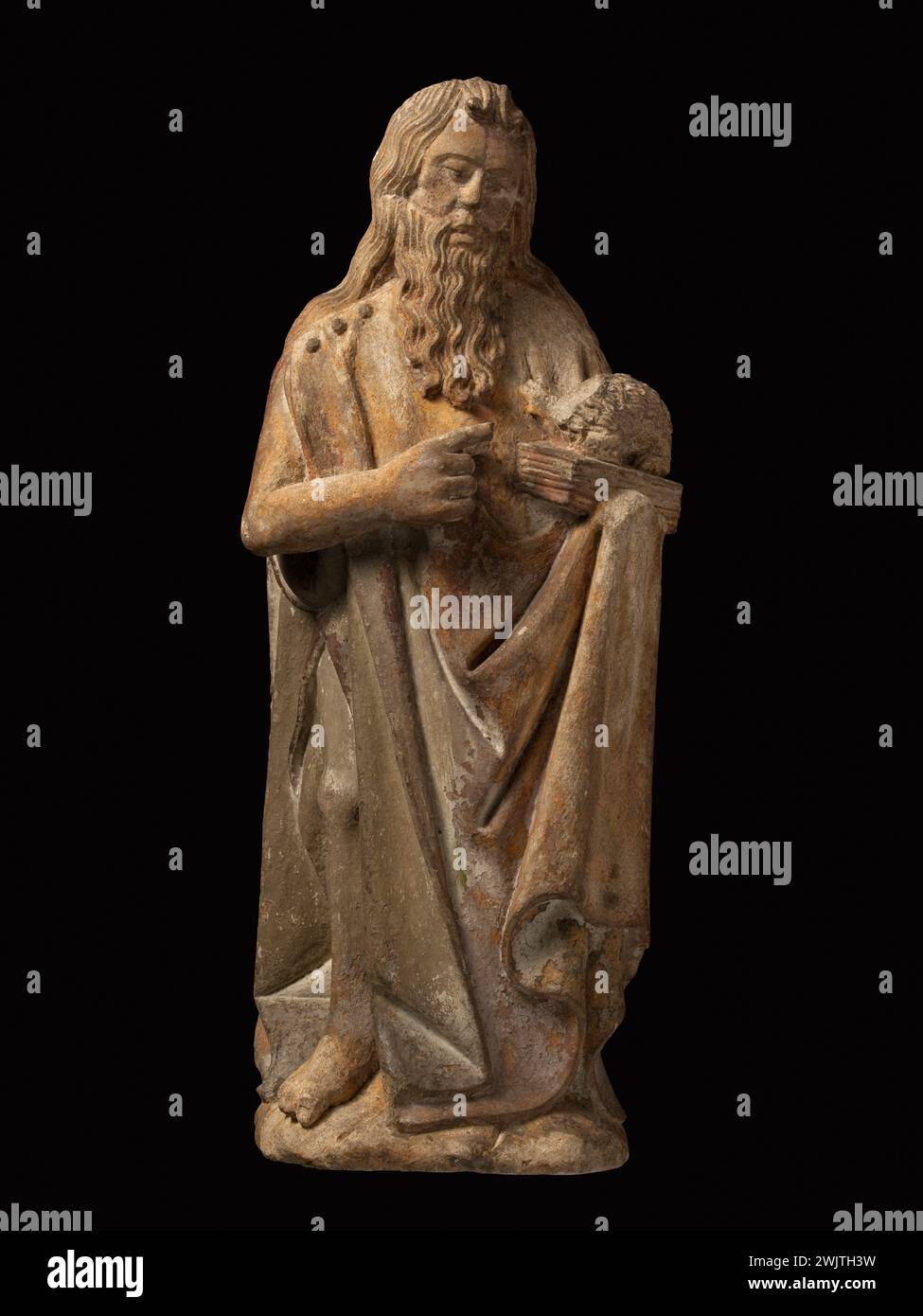 Saint John the Baptist (statue). Anonymous (France), Pierre, 1300-1500 ...