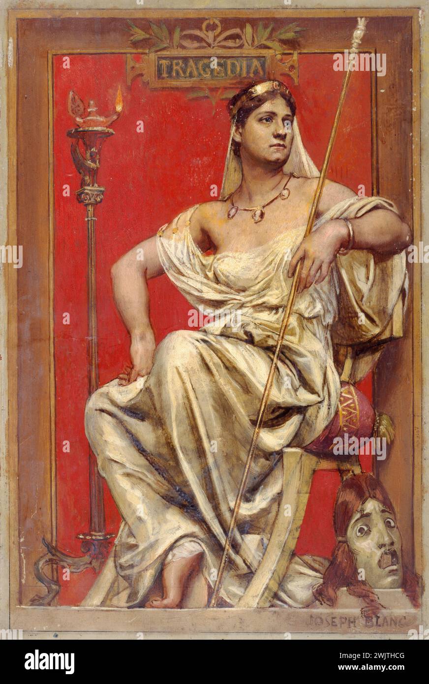 Joseph-Paul Blanc (1846-1904). Adeline Dudlay in allegory of the ...