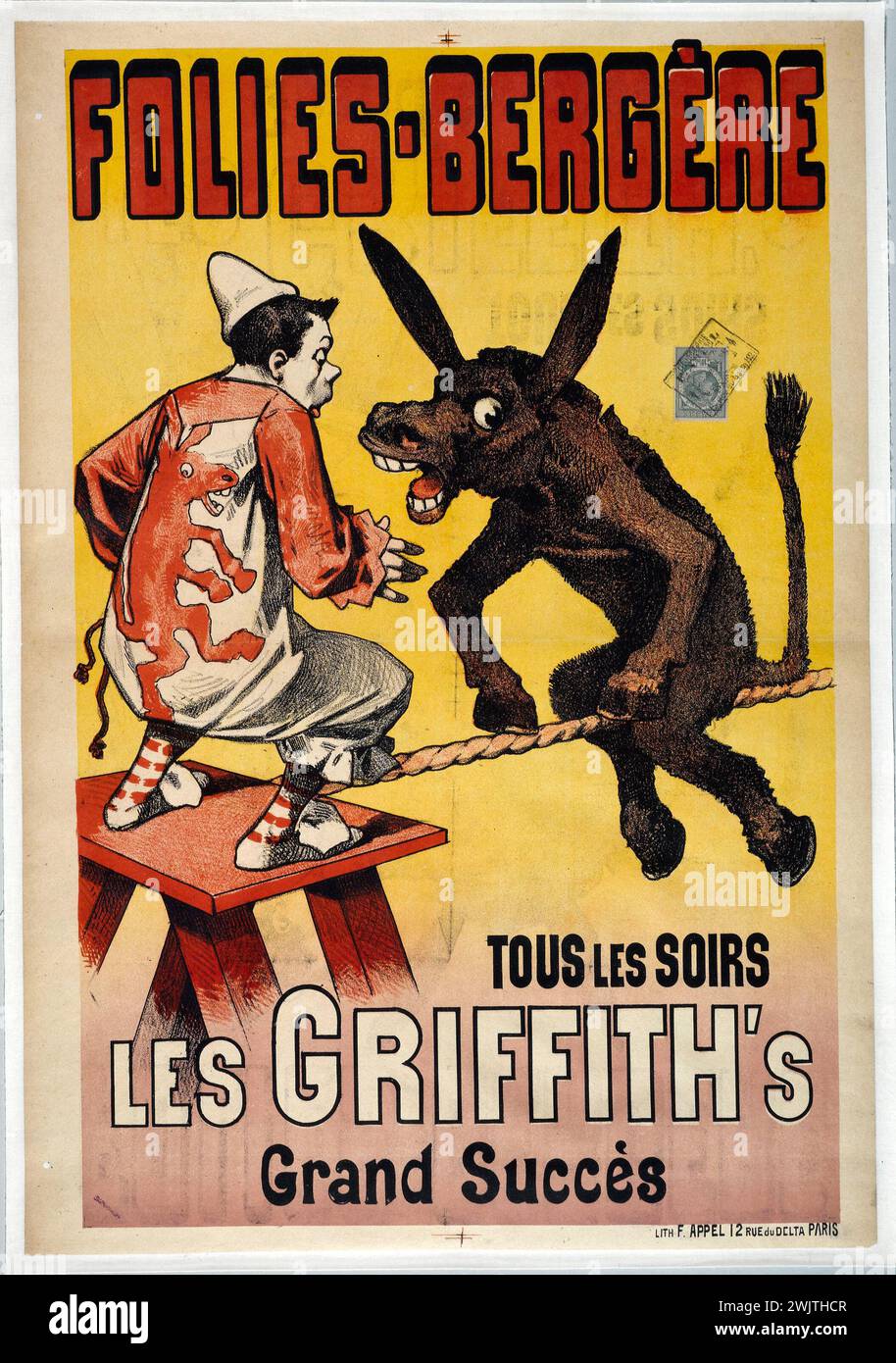 Imprimerie A. Call. Folies-Bergère, Les Griffith's. Poster. Color ...
