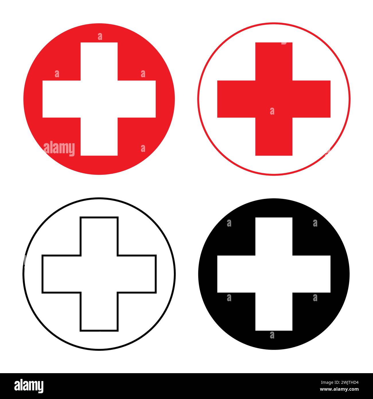 first aid kit icon. Cross red hospital medical vector sign/symbol Stock ...