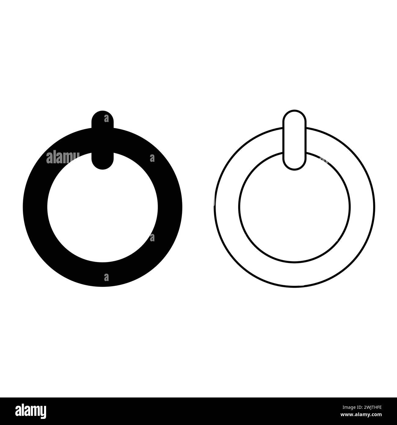 Computer start button icon Black and White Stock Photos & Images - Alamy