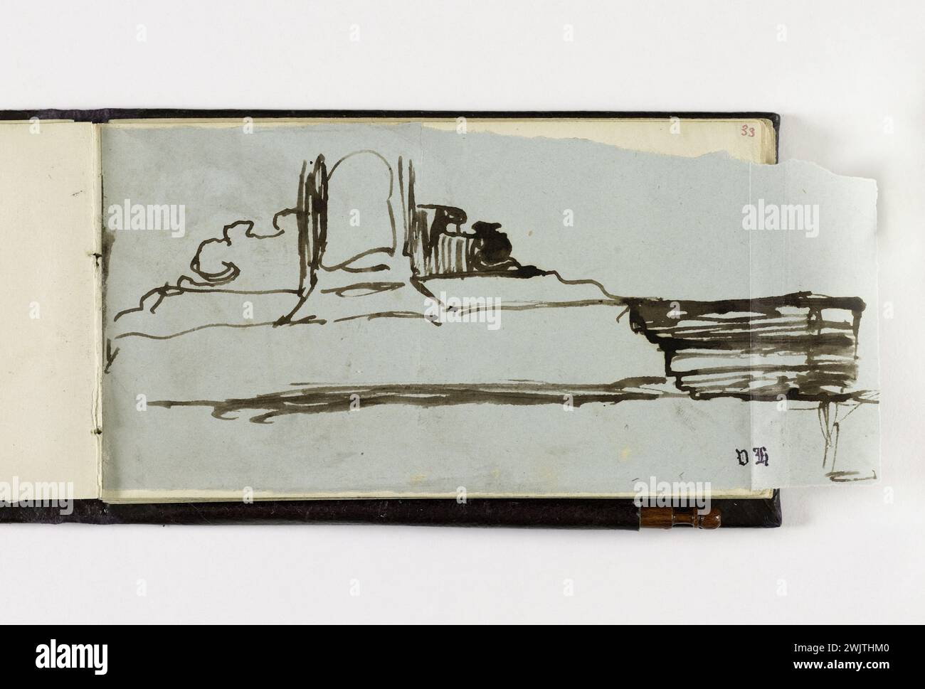 Victor Hugo (1802-1885). "Victor Hugo notebook - landscape". Between ...