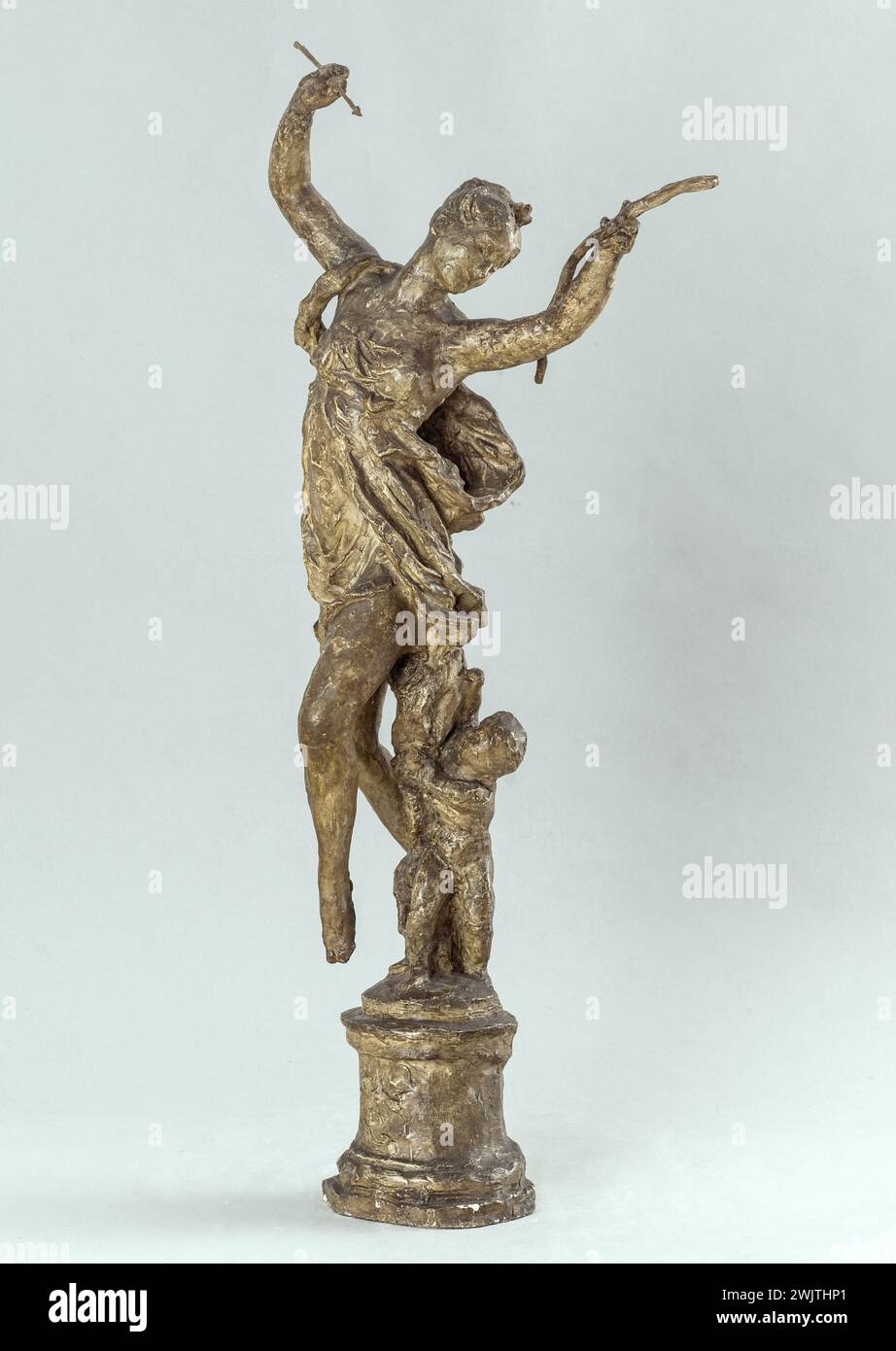 Jean-Baptiste Carpeaux (1827-1875). Venus disarming love. Patinated plaster, 1869. Museum of ...