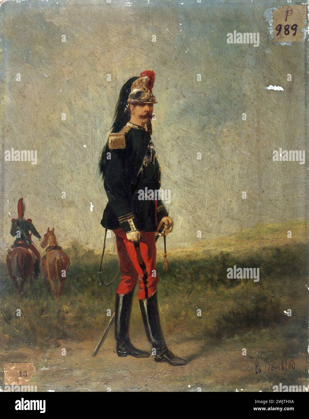 Karel Frederik Bombled (1822-1902). "Portrait of a cuirassiers officer ...