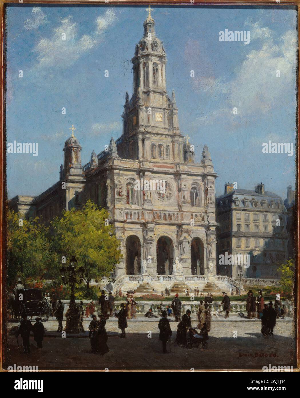 Louis Béroud (1852-1930). "The Church of the Trinity". Oil on canvas ...