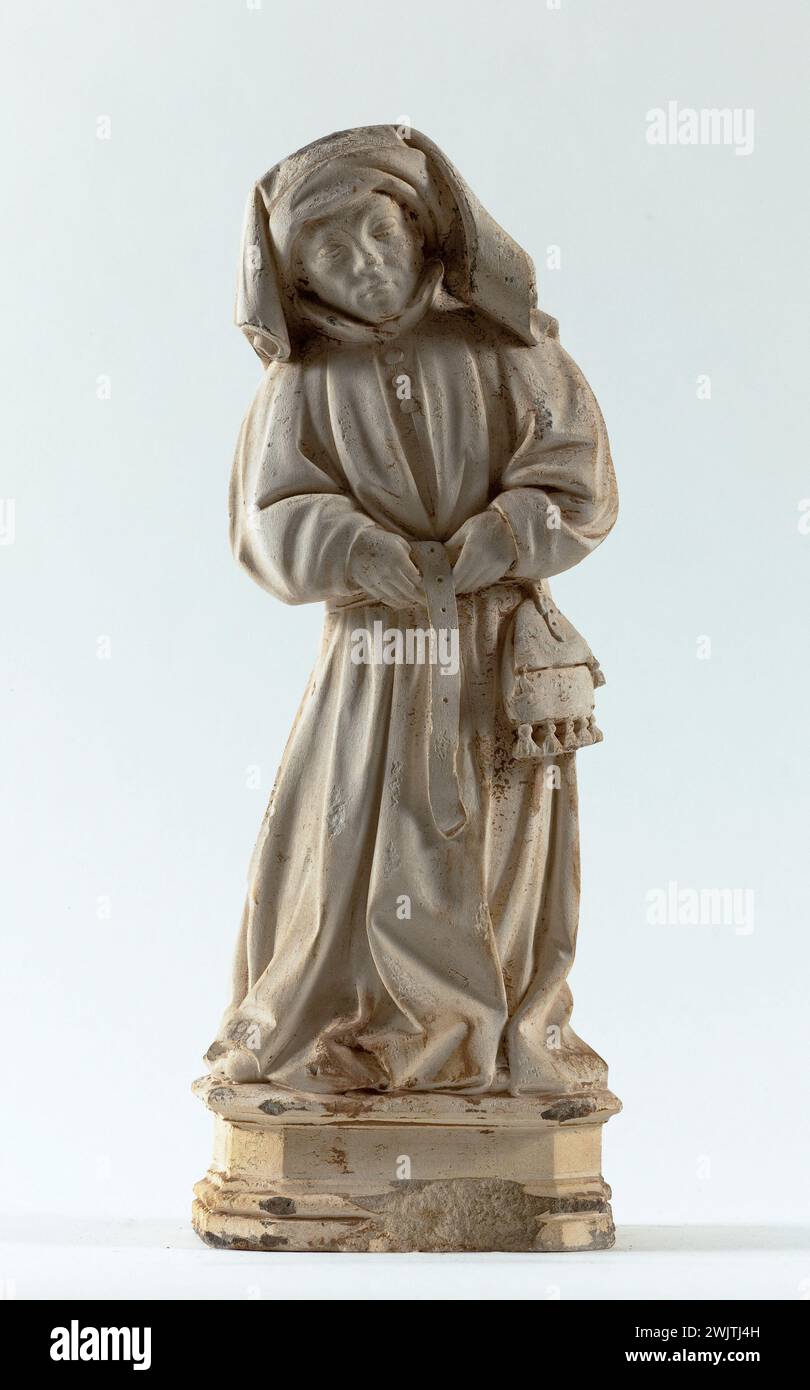 Anonymous. "Bourgeois". Sculpted stone, traces of polychromy. Fifteenth ...