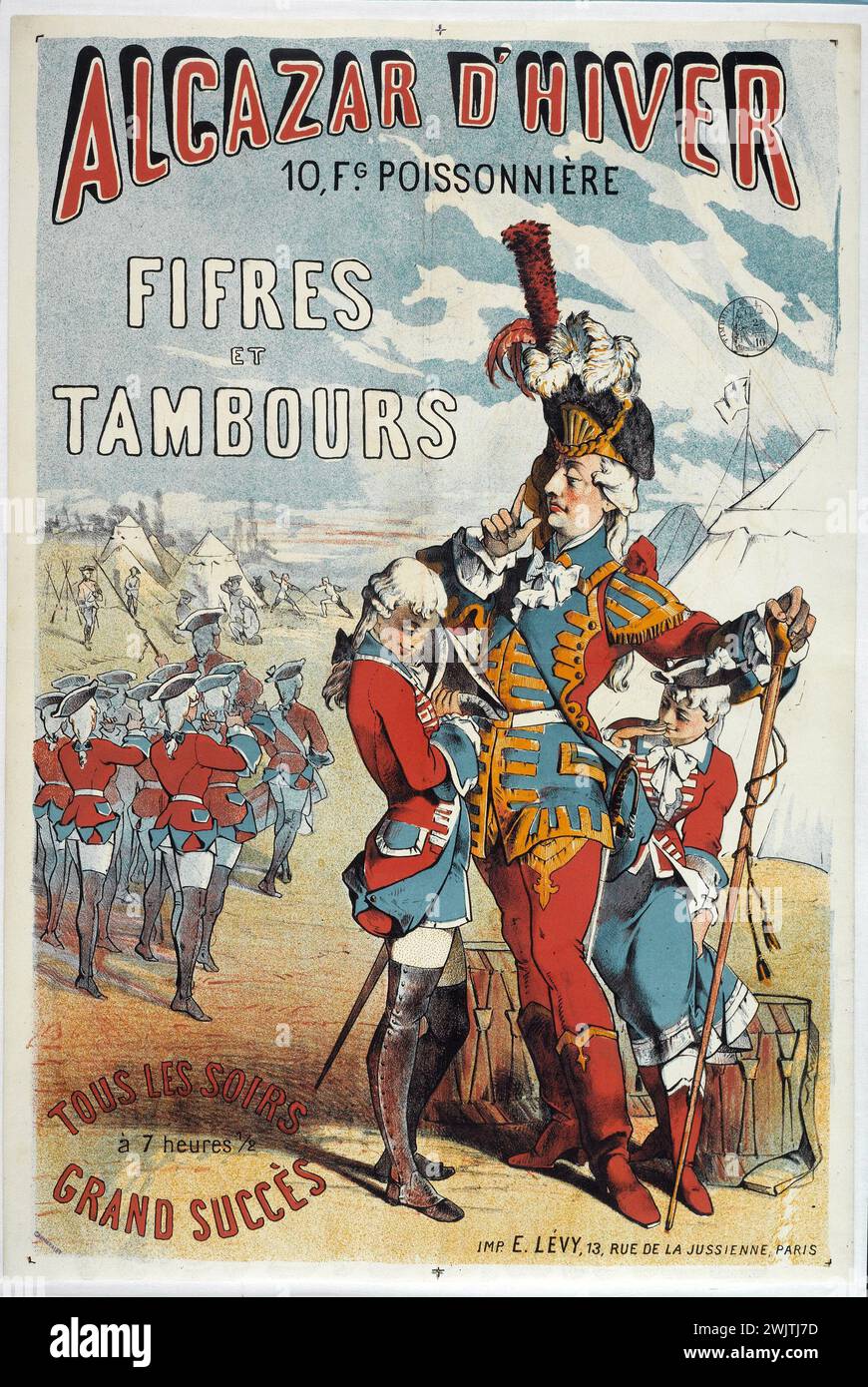 Emile Levy. "Winter Alcazar, Fifres and Drums". Poster. Color ...