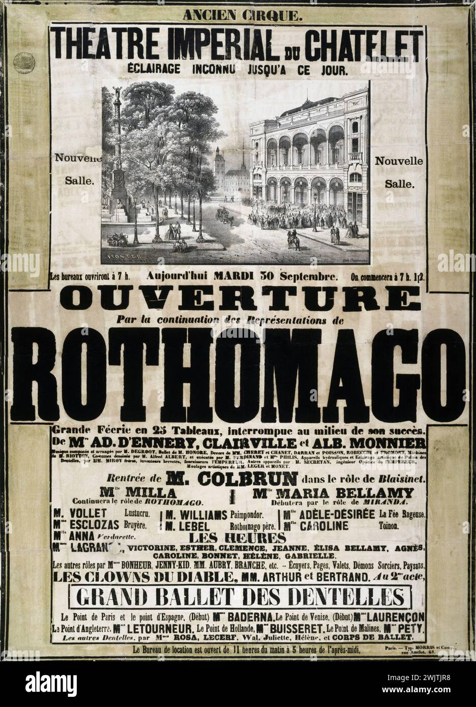 Imperial theater of the Châtelet, today Tuesday September 30, opening ...