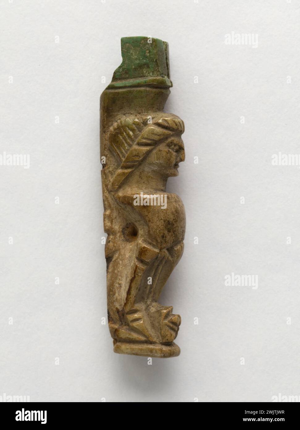 Sphynge -shaped knife handle. Gallo-Roman. Bone. Paris, Carnavalet ...