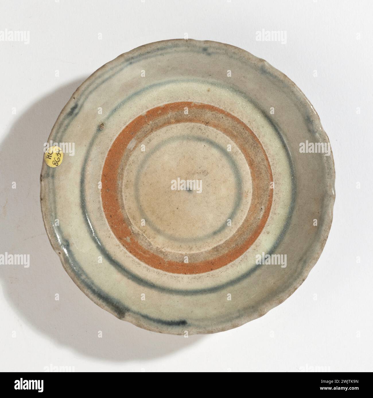 Cup. Porcelain sandstone with blue decoration under cover. Provenance ...