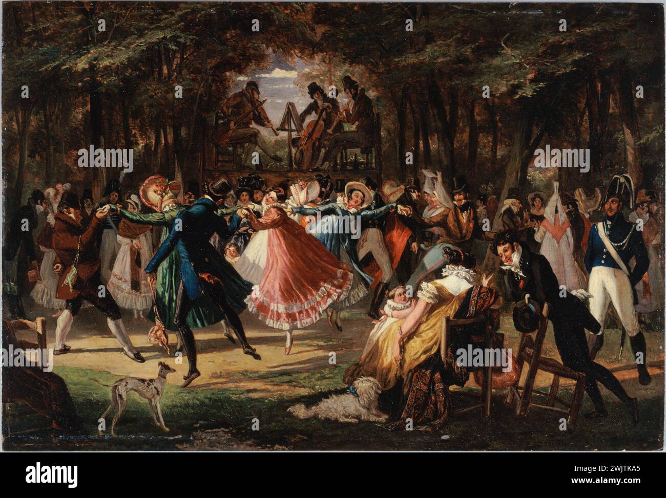 John James Chalon (1778-1854). "Public ball". Oil on canvas, 1818 ...