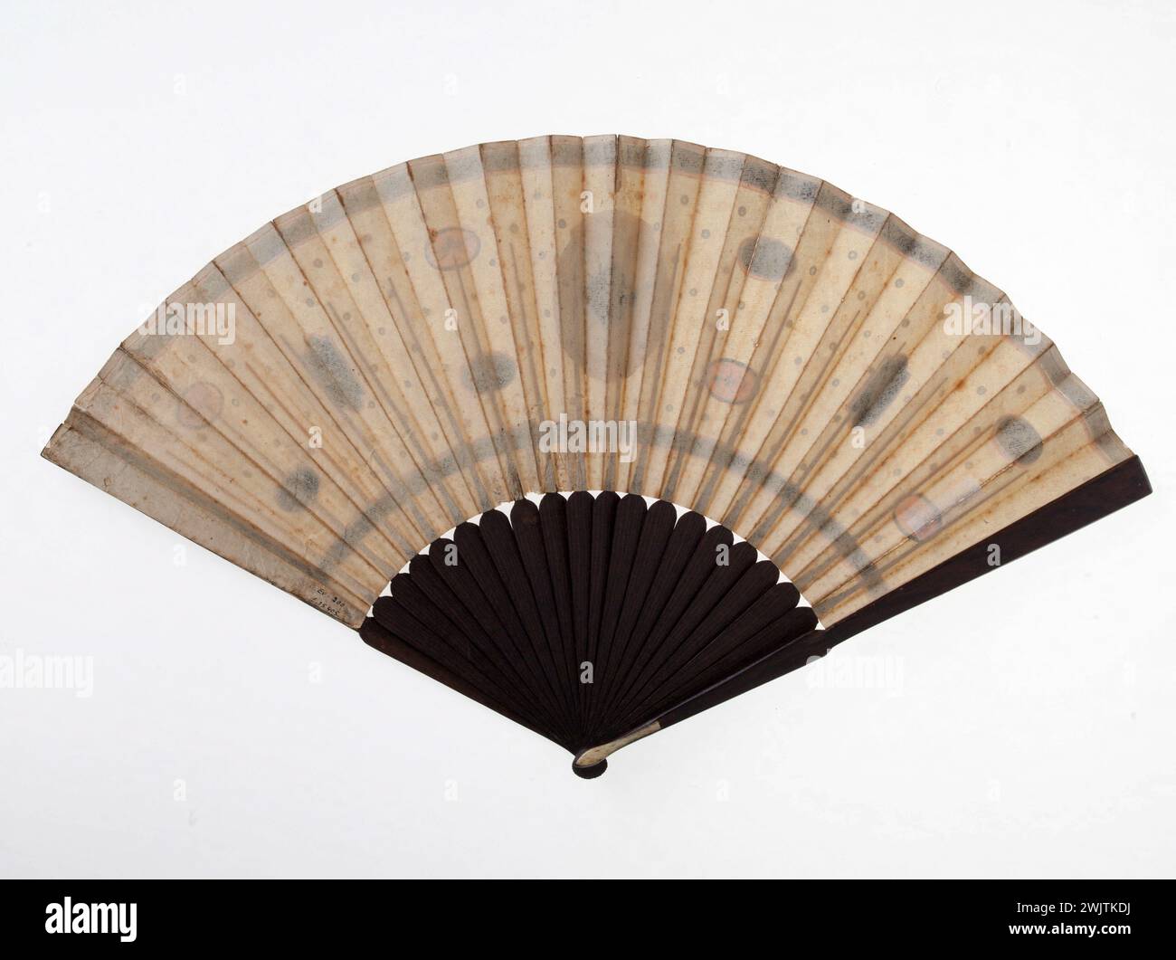 EVENTAIL. "Freedom patron of the French". Paper, engraving, rosewood ...