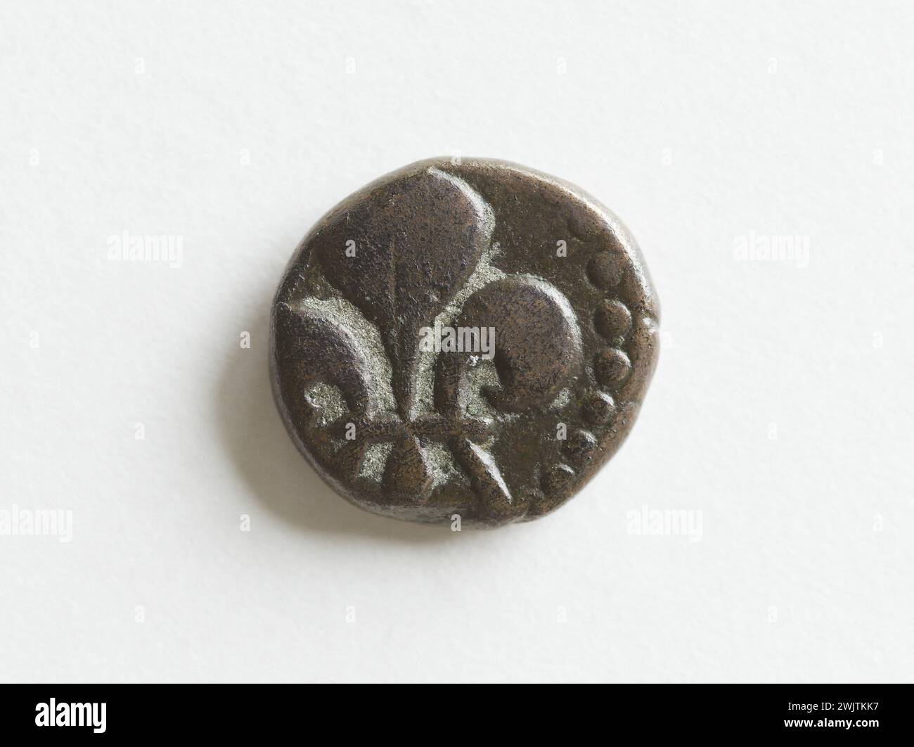 Anonymous. Quarter of Doudou de Pondicherry de Louis XV. Copper, 1715 ...