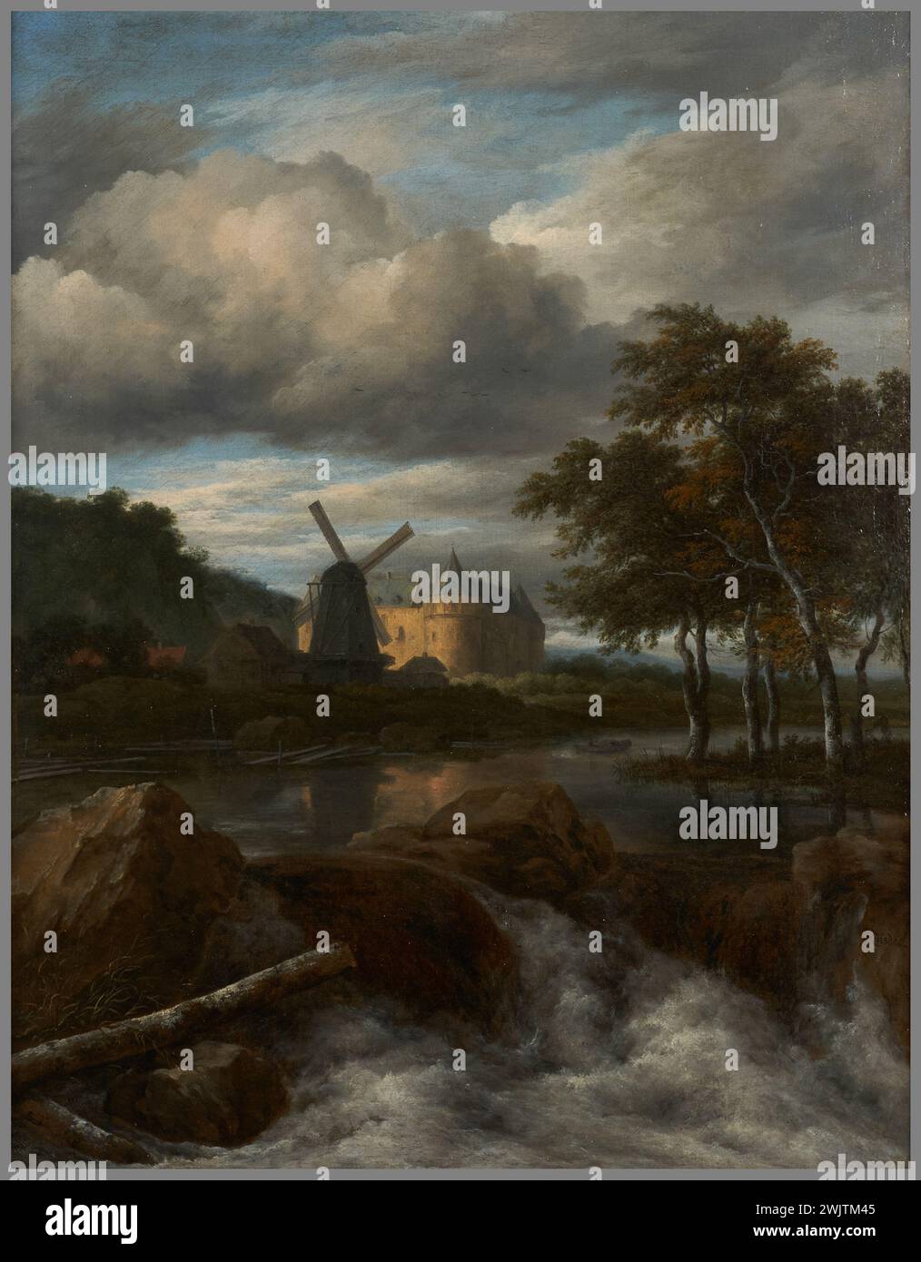 Van Ruisdael, Jacob Isaacksz (n.1628 - D.1682), landscape at the ...