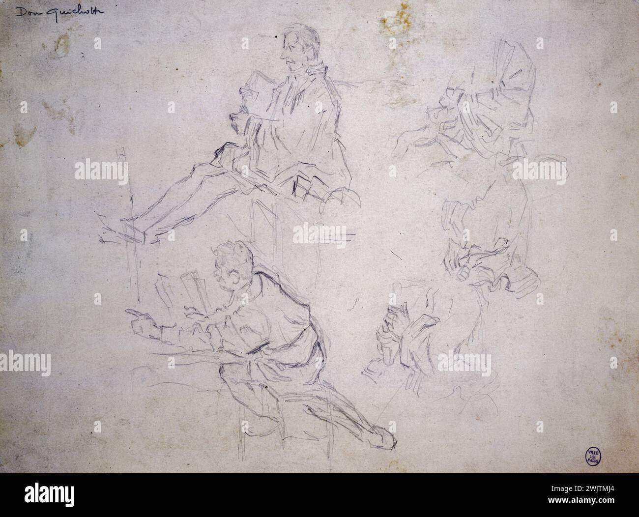 Virgin (Daniel Urrabieta ORTIZ Y VIRGER, dit). Drawing for Don Quixote ...