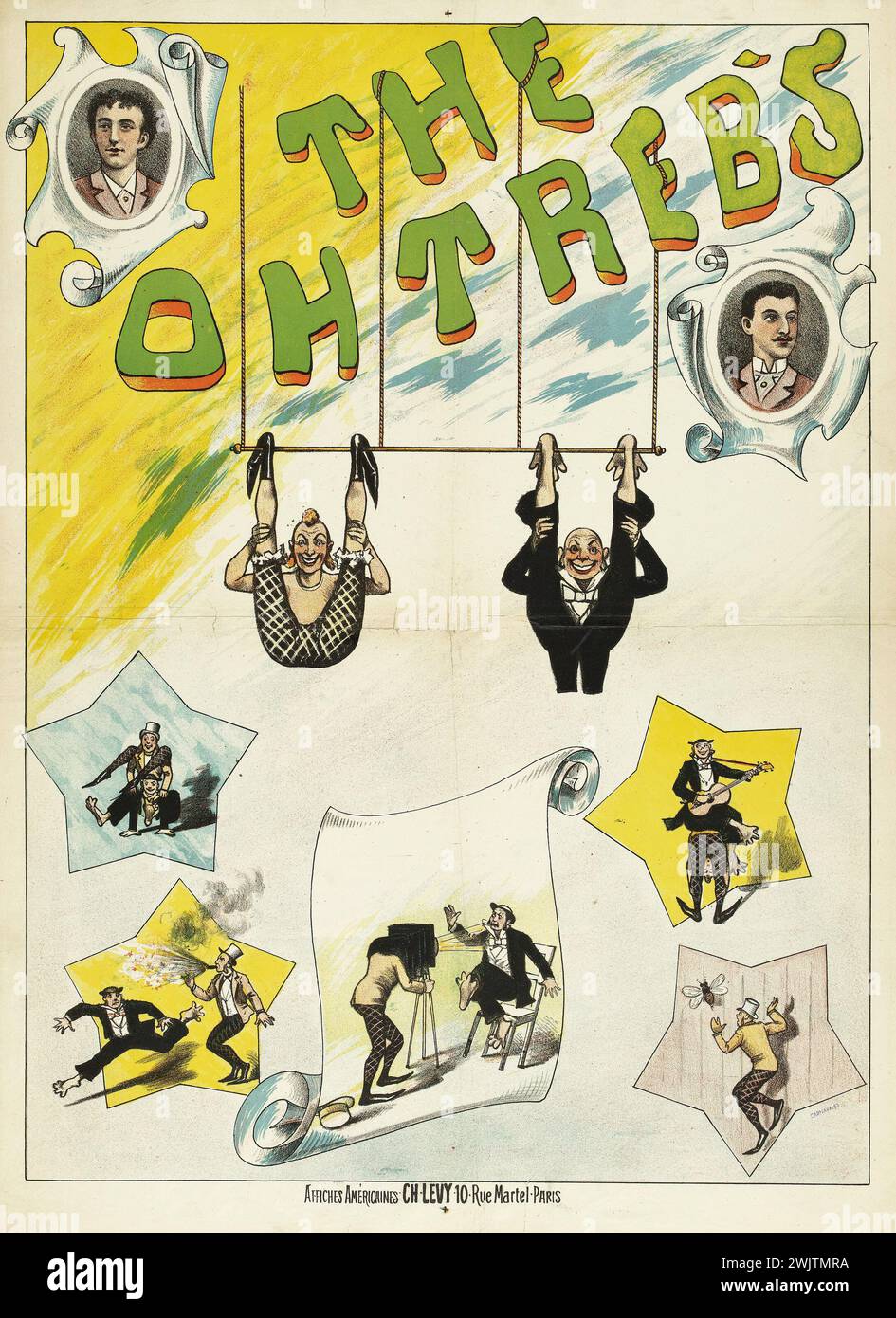 Advertising poster for the show "The Ohtreb's". Color lithography. 1888 ...