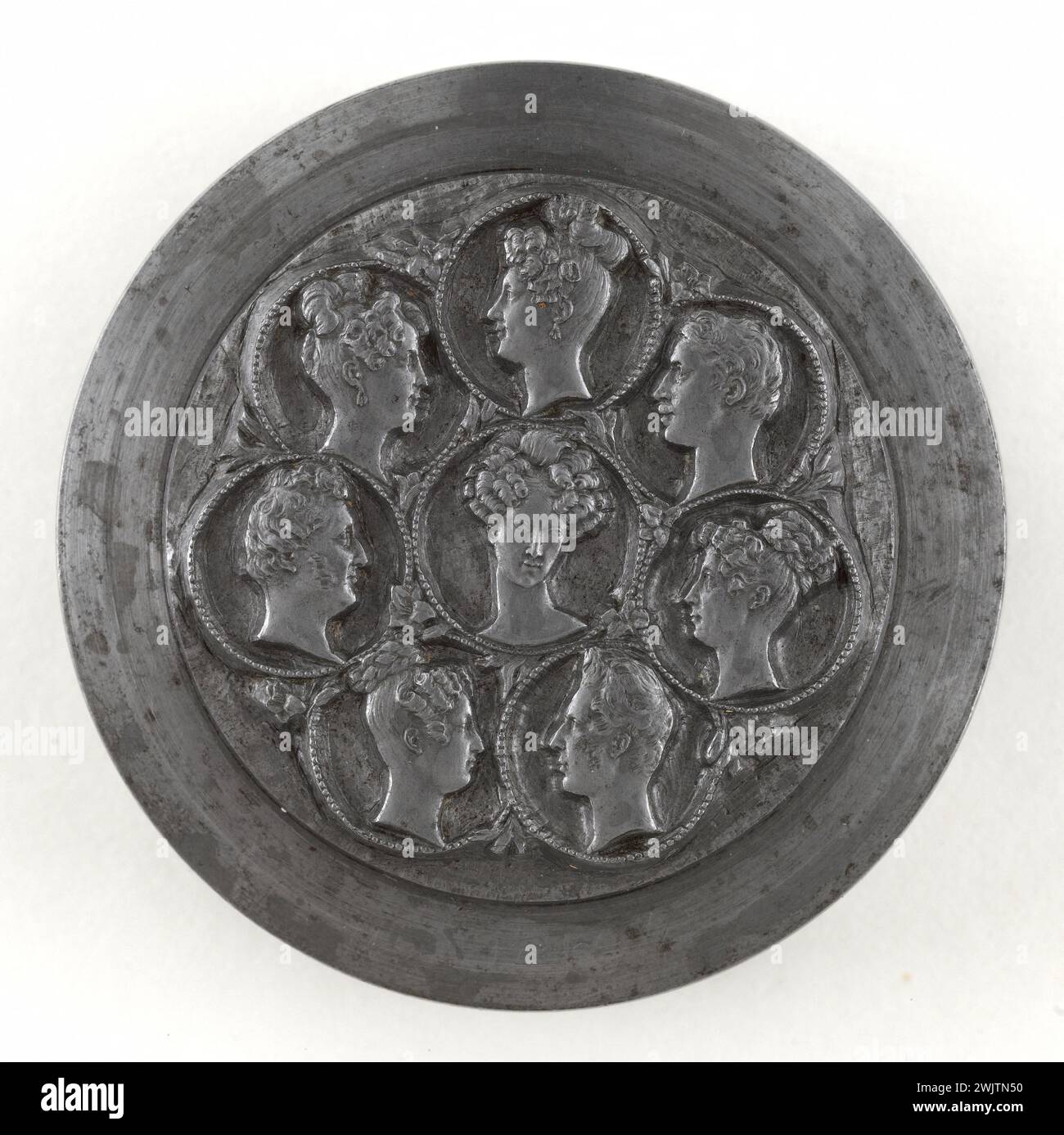 Rod. "Medal matrix. The Orleans family". Metal, steel, 19th century ...