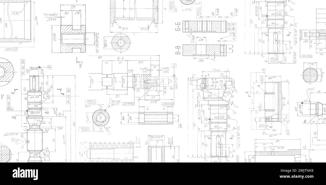 Technical drawing background .Mechanical Engineering background ...