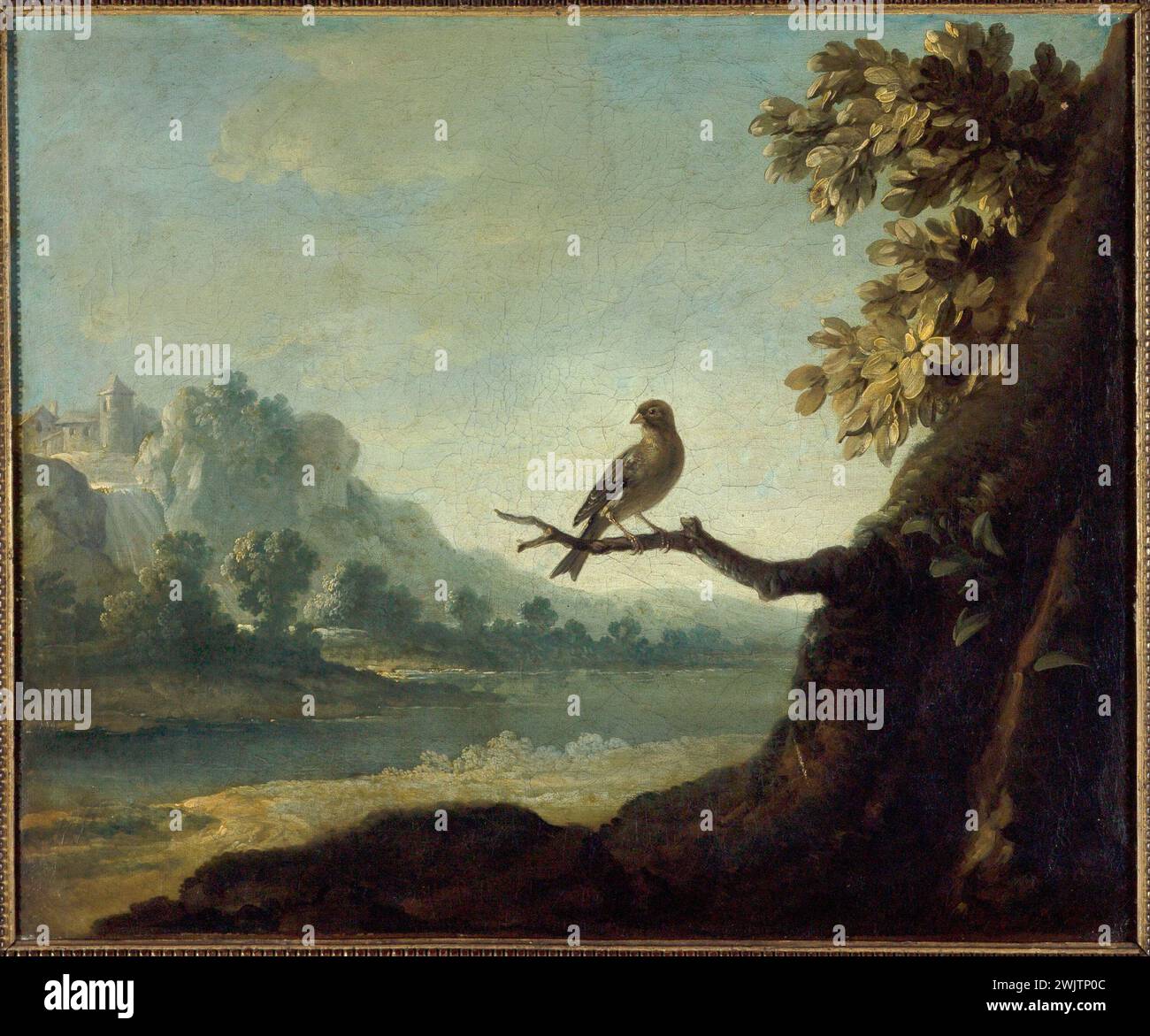 Jean-Baptiste Oudry (1686-1755). Landscape with a bird. Oil on canvas ...