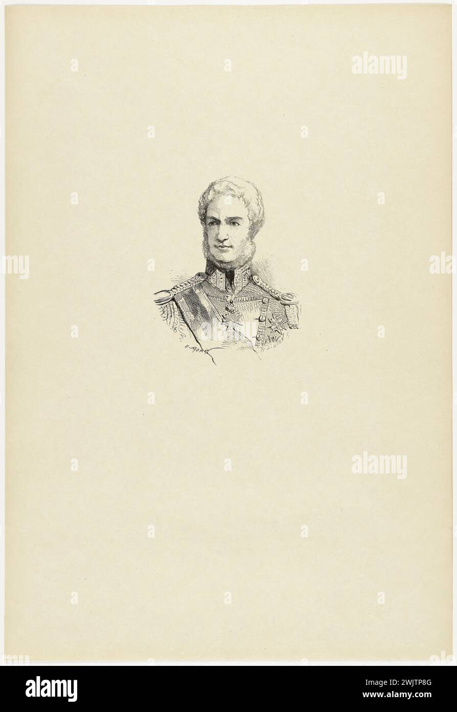 Edmond Morin (1824-1882). "Grand Duke of Tuscany" (1797-1870). Bois ...