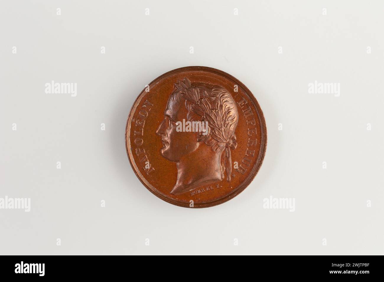 Carnavalet museum, medal collection Right head of Napoleon I on the ...