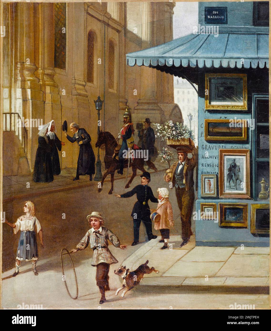 Print merchant at the corner of rue Mabillon and rue Saint-Sulpice ...