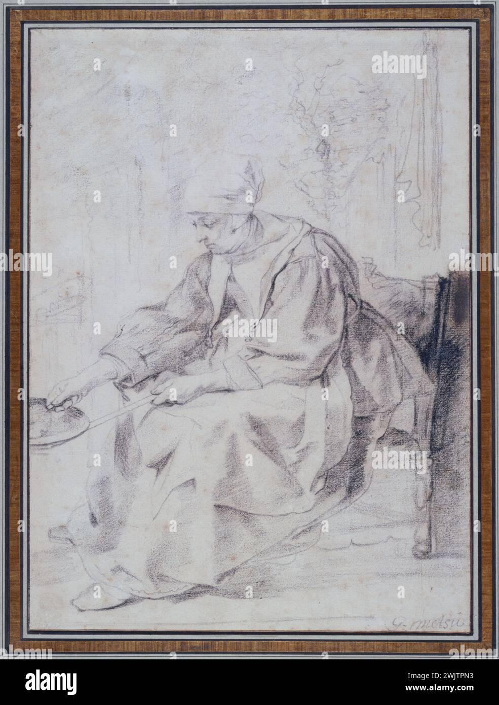 Gabriel Metsu (1629-1667). "The maker of pancakes". Museum of Fine Arts ...