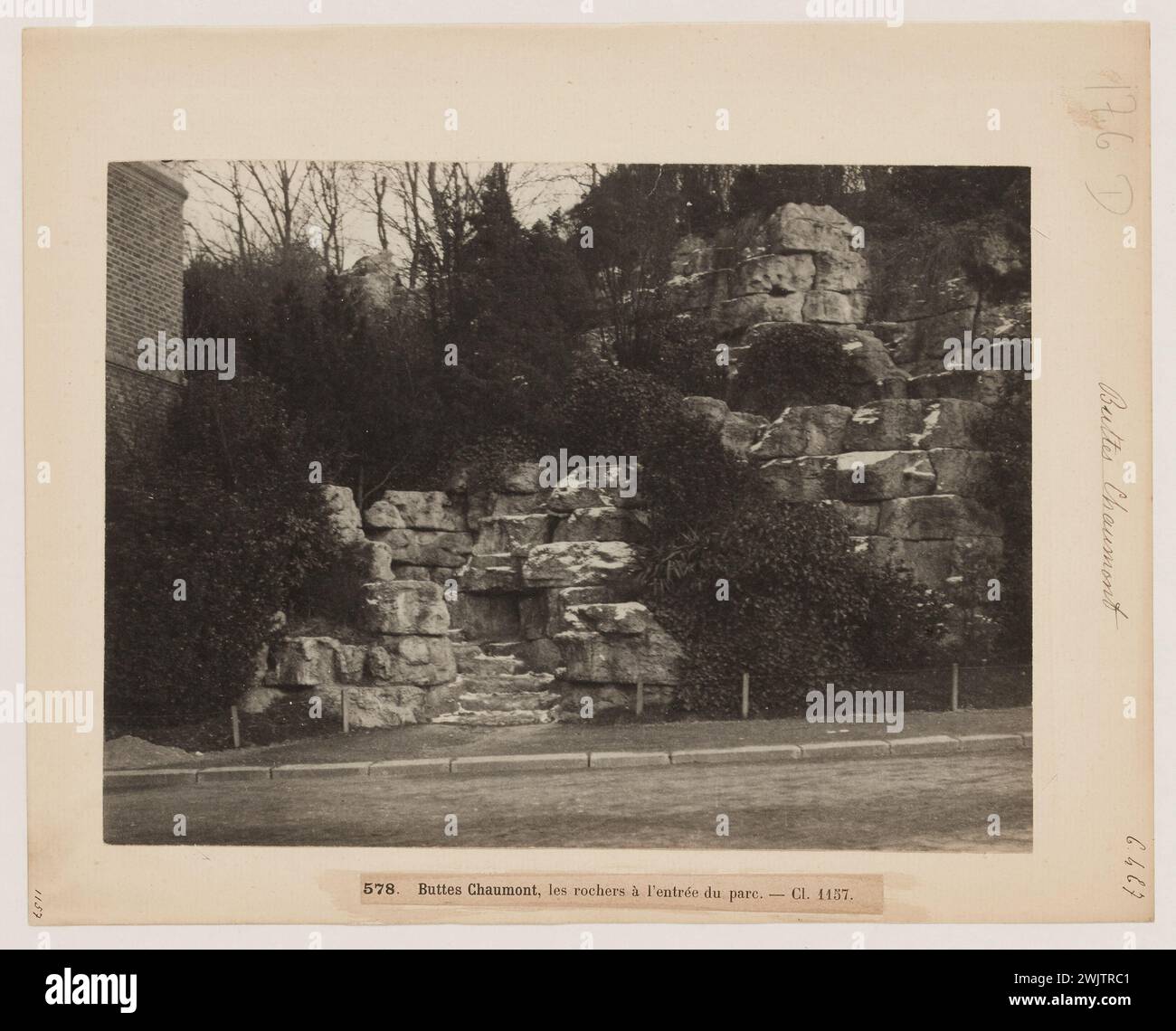 Blancard, Hippolyte (1843 - D.1924), rocks at the entrance to the Parc ...