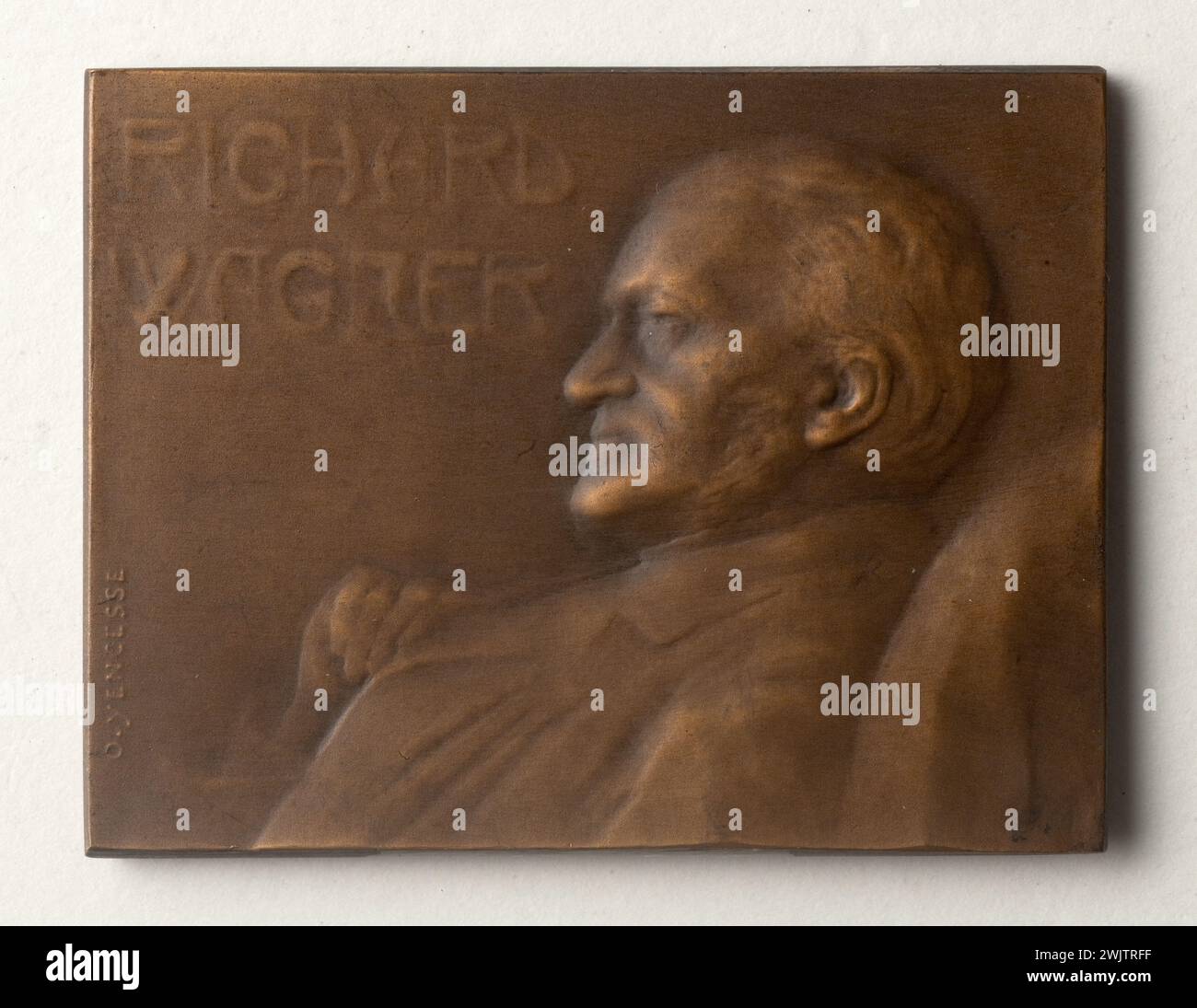 OVIDE YENCESSE (1869-1947). "Richard Wagner". Golden bronze. Museum of ...