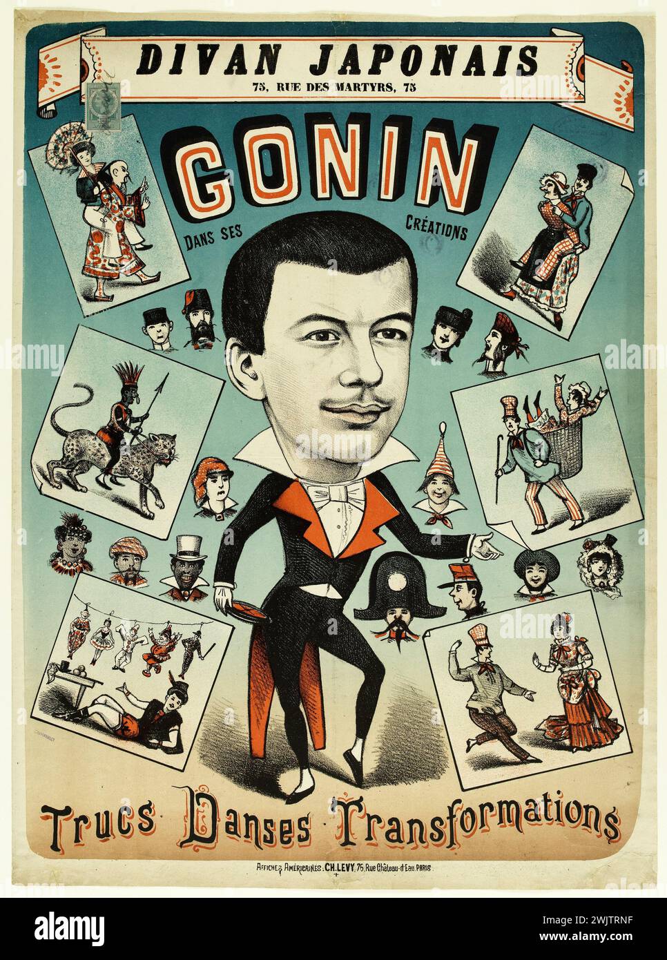 Advertising poster for the Conin show at the Japanese Divan. Paris ...
