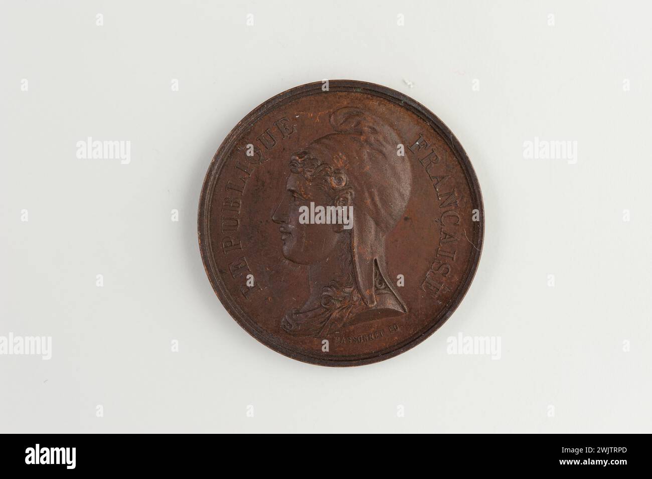 Carnavalet museum, medal collection Right bust of the Republic on the ...