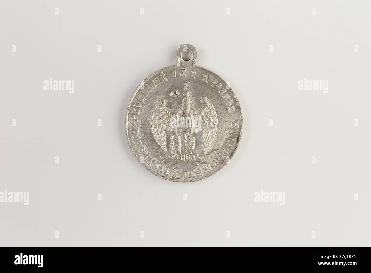 Carnavalet museum, medal collection Napoleon III's right head on the ...