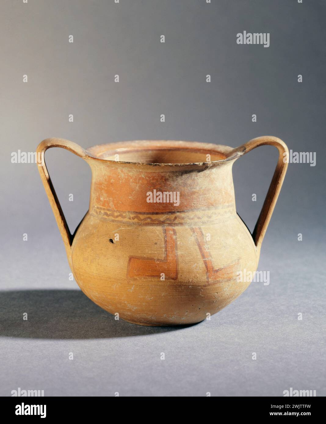 Unknown. "Italic canthare". Ceramic, yellowish clay slightly dull ...