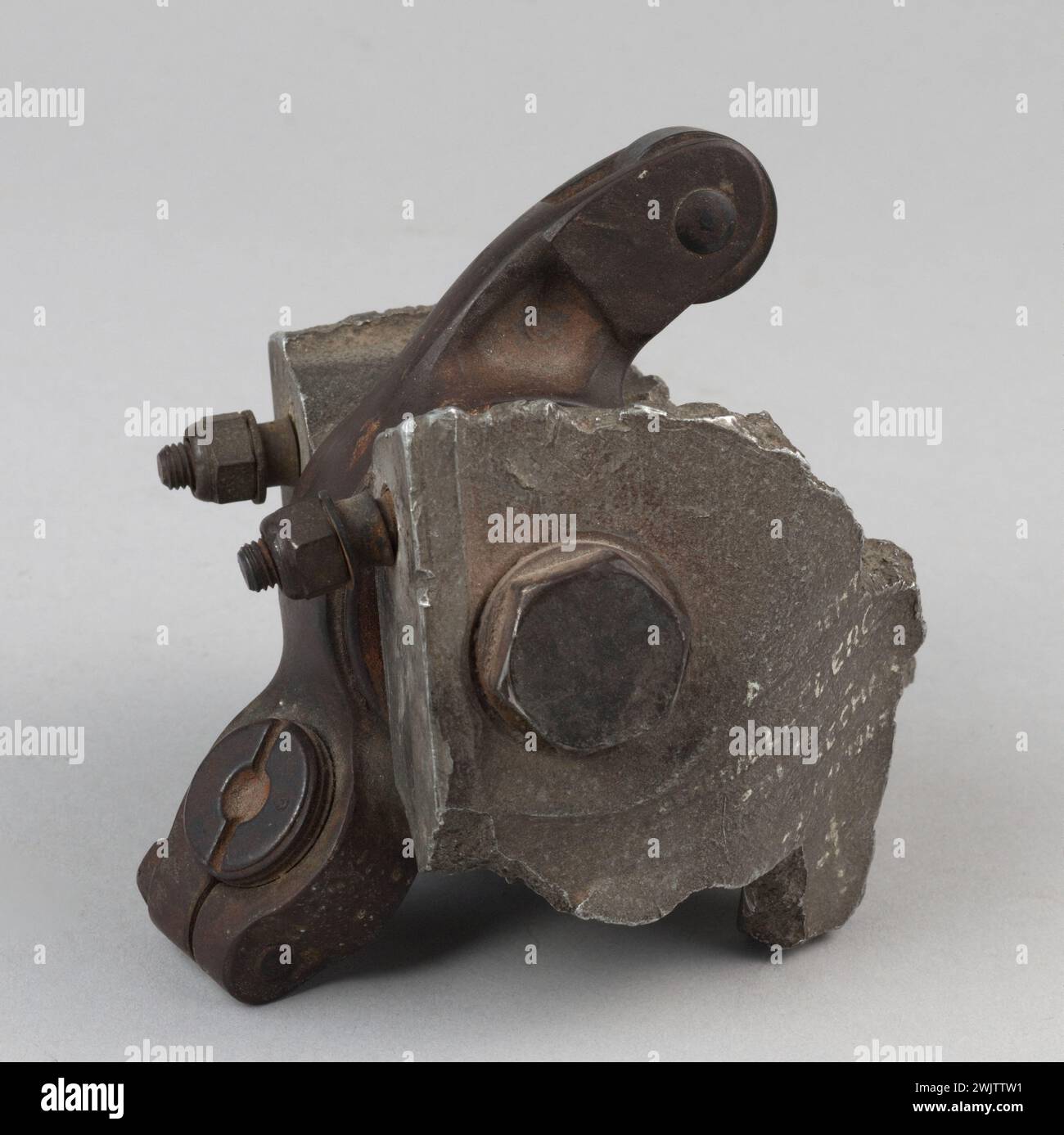 Fragment of mechanical part from the crash of General Leclerc's plane ...