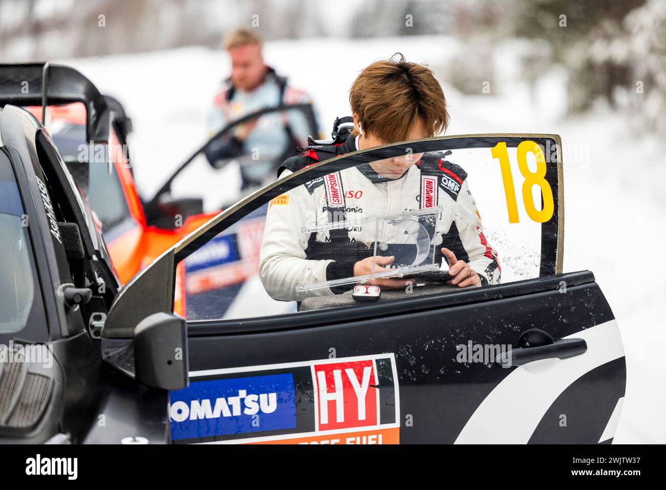 KATSUTA Takamoto, Toyota GR Yaris Rally1, portrait during the Rally, Sweden. , . WRC World Rally ...