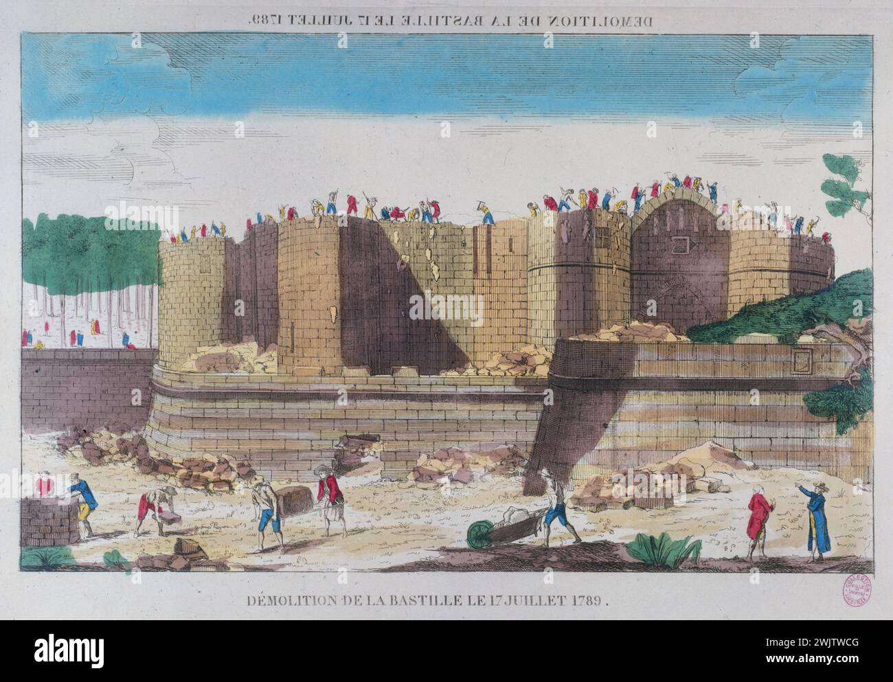 Demolition of the Bastille, July 17, 1789 ". Paris, Carnavalet museum ...