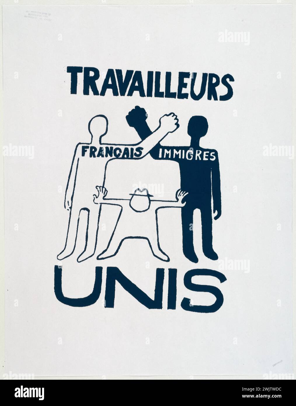 French workers united immigrants ". Poster. Serigraphy. 1968. Paris ...