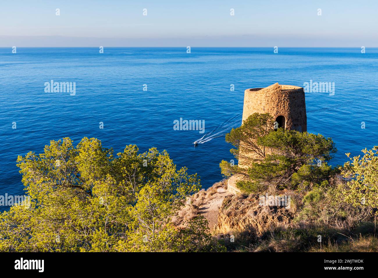 Torre Caleta, a 16th century watchtower located in front of the ...