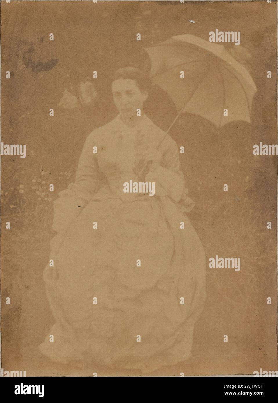 Adèle Hugo (1830-1915), daughter of Victor Hugo. 1853. Photograph by ...